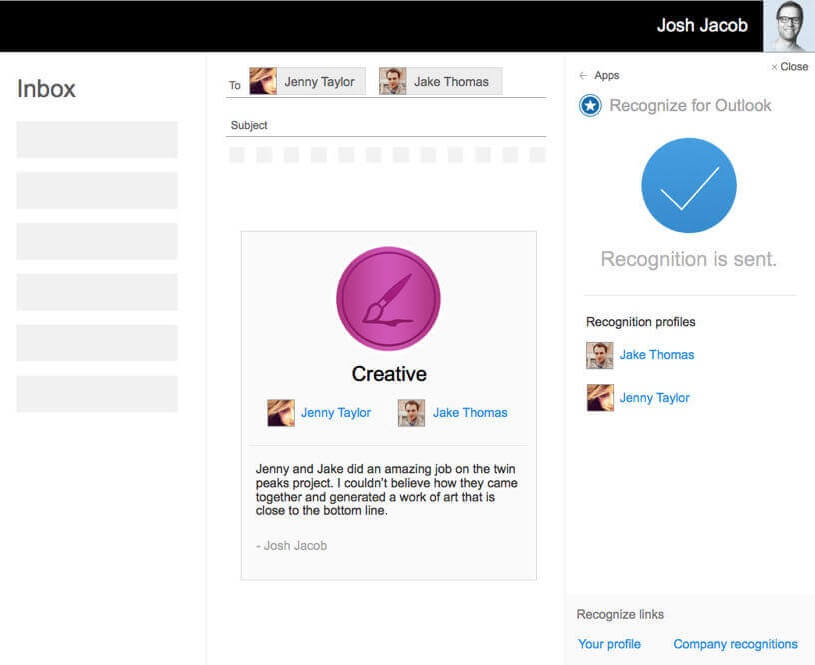 Recognize: Outlook Employee Recognition